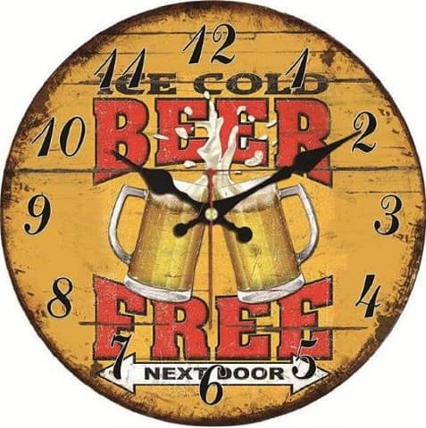 Horloge Beer Free | Horloge Murale Bière Gratuite | Chopedebiere ...